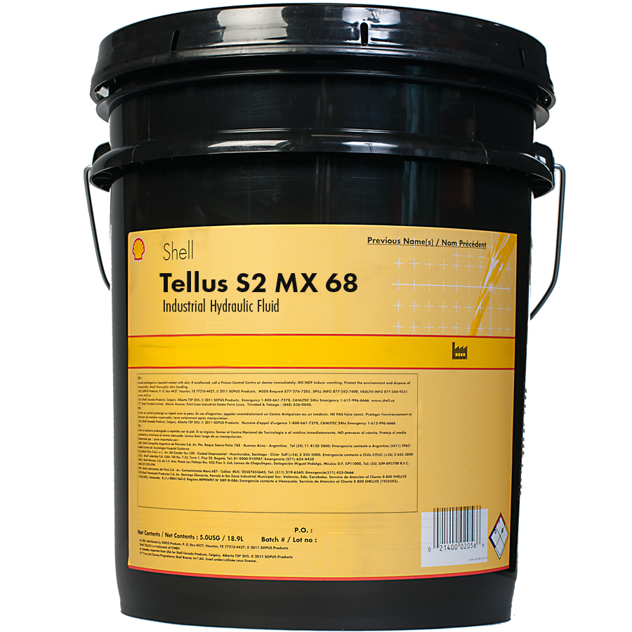 Sussex Tool and Supply. Shell Tellus S2 Mx 68 Hydraulic Oil - 5 Gallon Pail